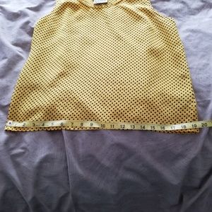 Kasper | Tops | Kasper Asl Petite Yellow Black Dot Blouse P | Poshmark